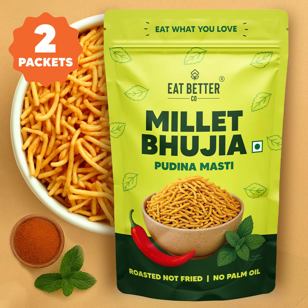 Millet Bhujia - Pudina Masti (2*100 grams) – Eat Better Co