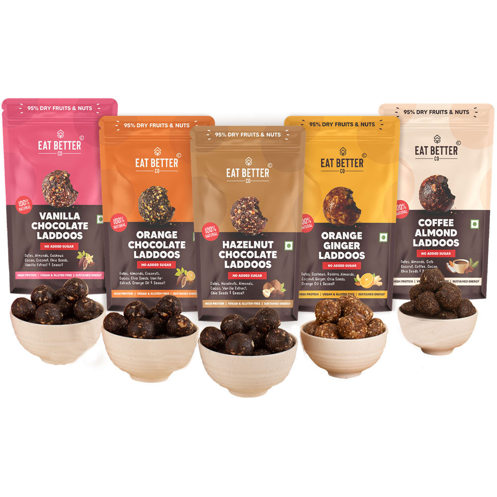 Assorted Laddoo Box - 35 laddoos in 5 different flavors – Eat Better Co